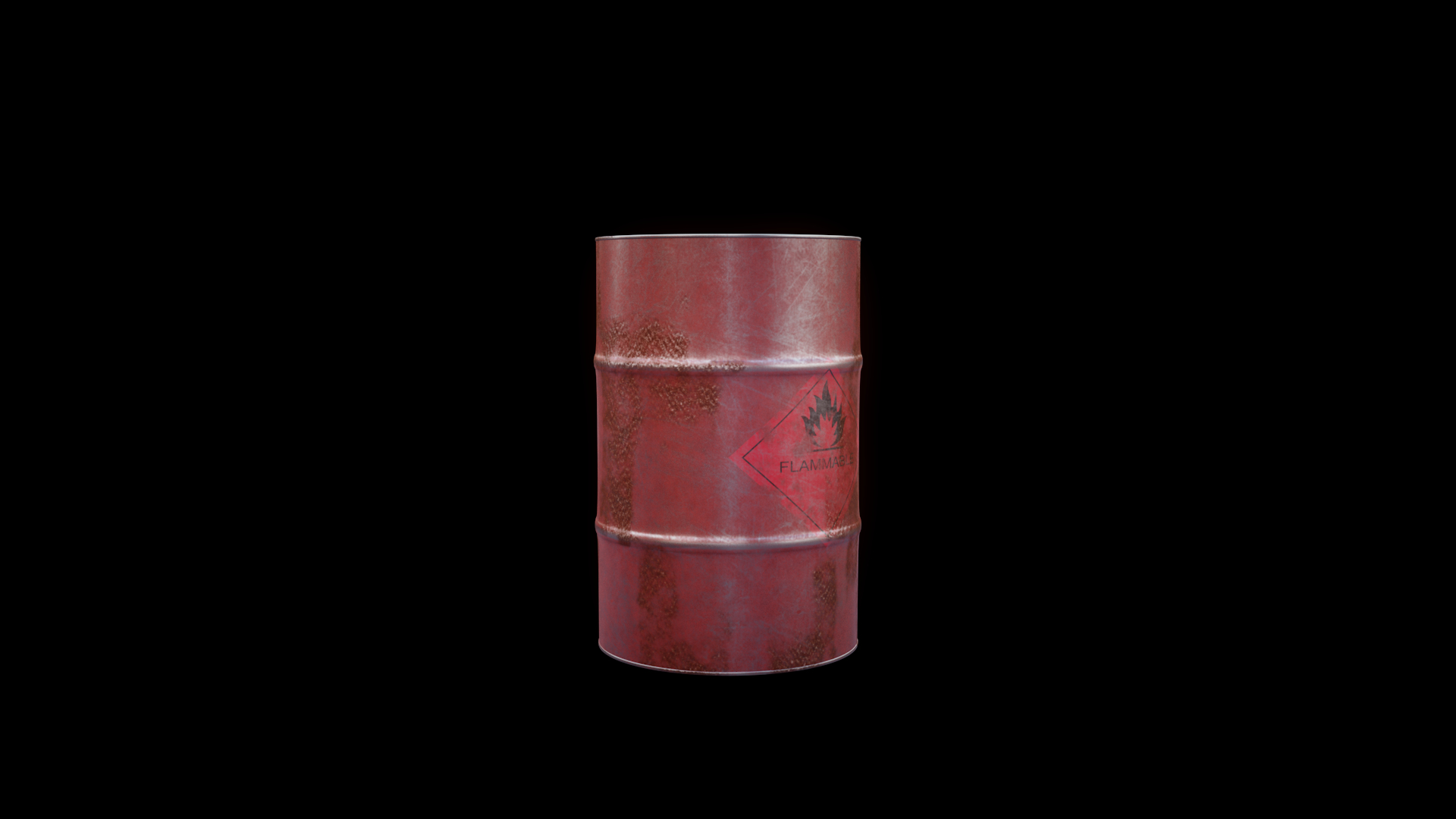 Flammable Liquid Barrel Rusty Model - TurboSquid 1156949