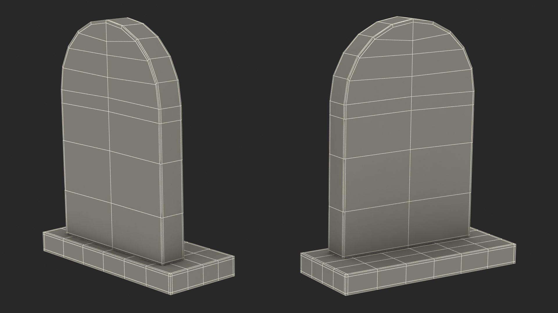 Granite Gravestone Headstone 3D Model - TurboSquid 2342615