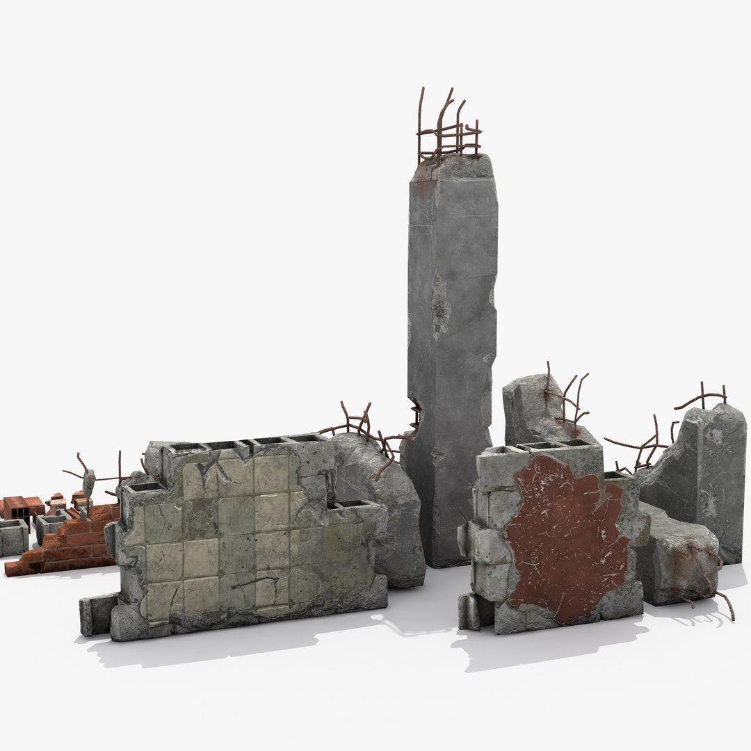 Walls Debris 3D Model - TurboSquid 1306072