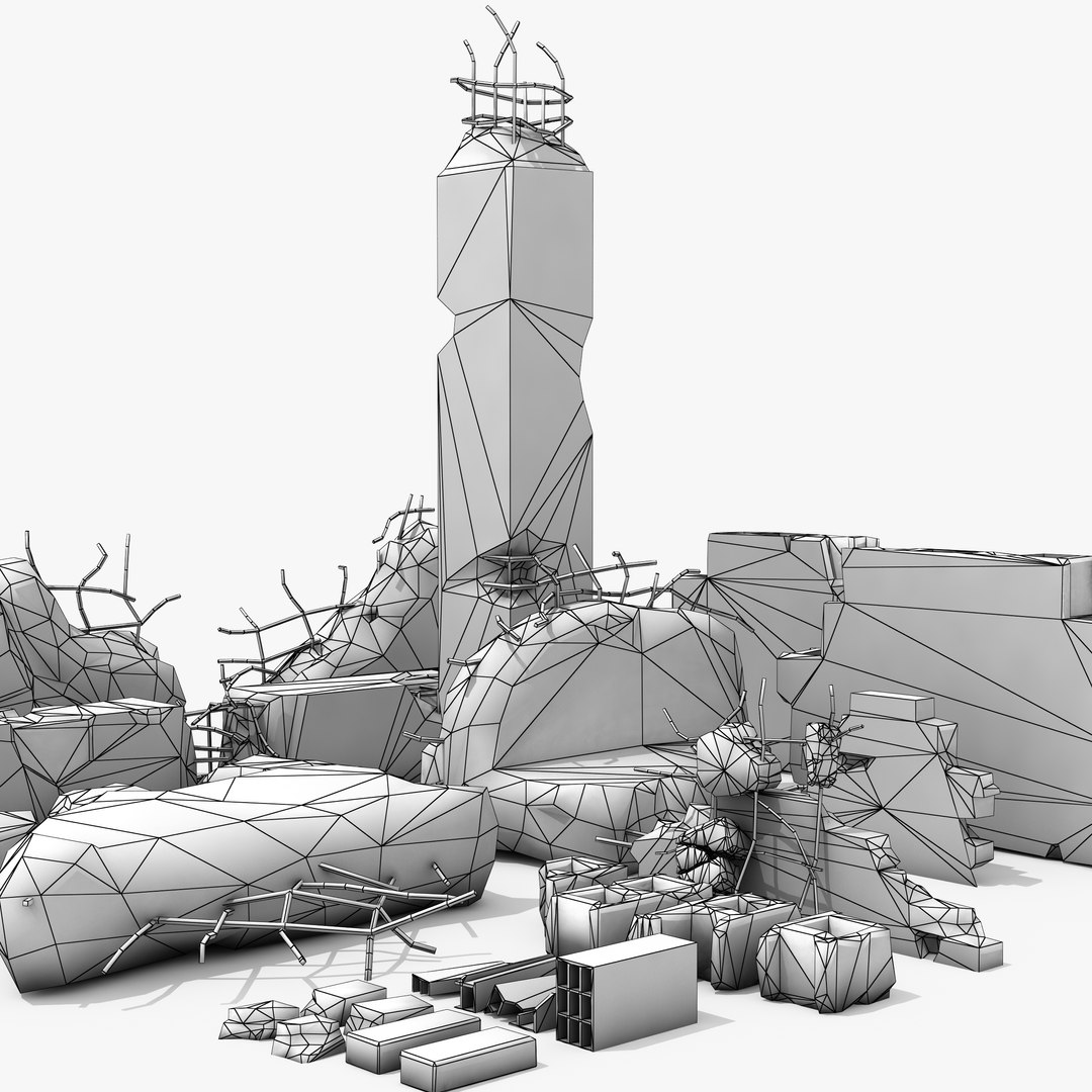 Walls Debris 3D Model - TurboSquid 1306072