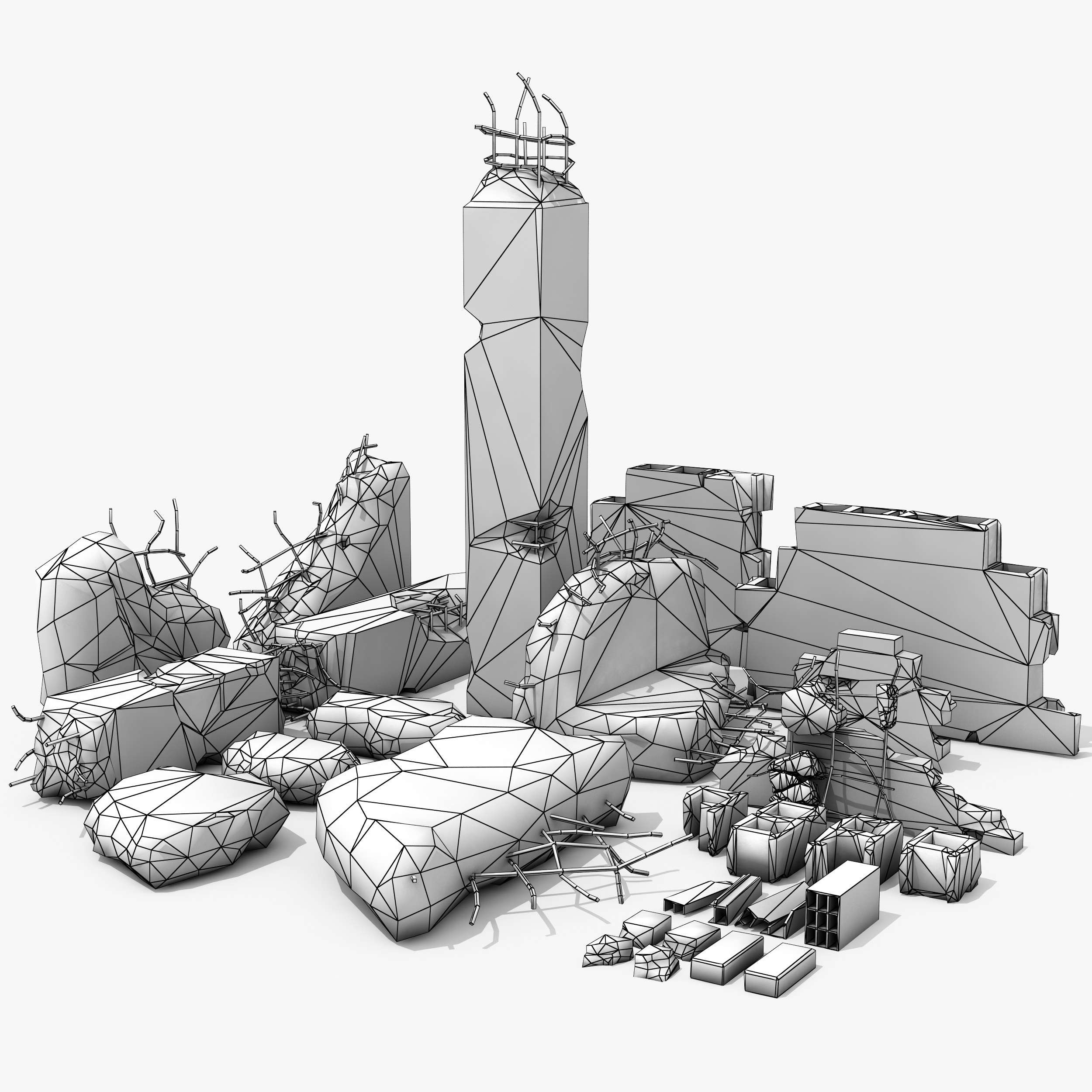 Walls debris 3D model - TurboSquid 1306072