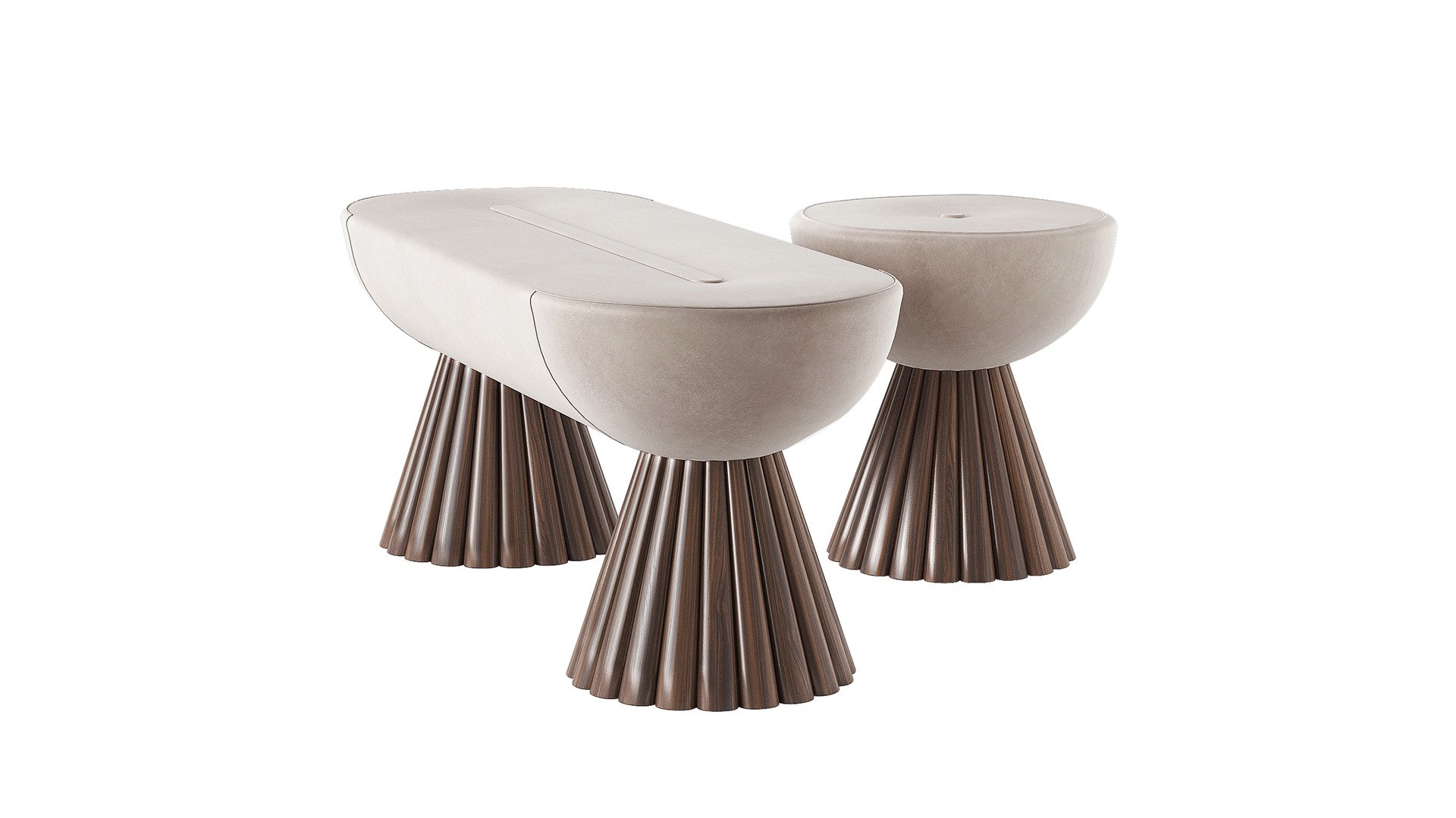 Bench And Pouffe Al Shaykh By Wonatti 3D Model - TurboSquid 2254634