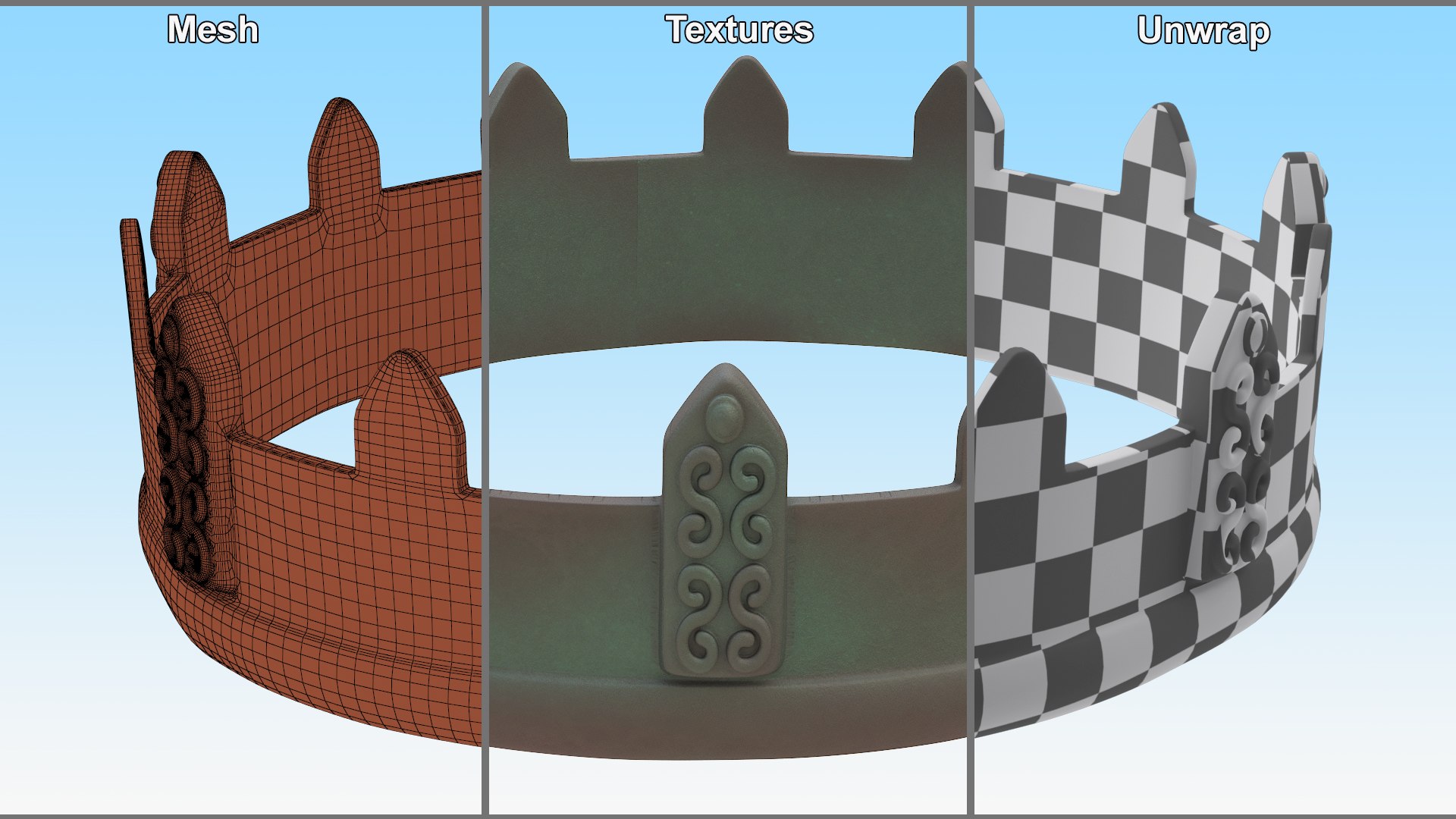 Crown Of King Arthur 3D Model - TurboSquid 2414274