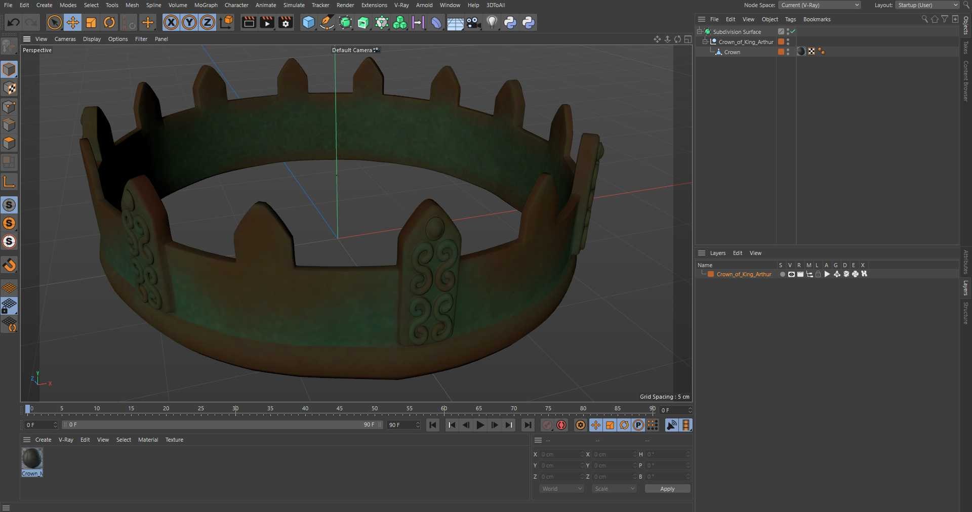 Crown Of King Arthur 3D Model - TurboSquid 2414274