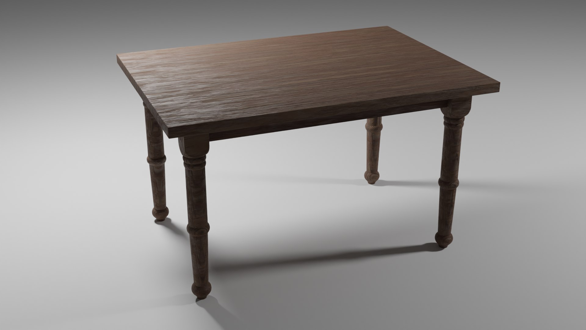 Wooden Table 3D - TurboSquid 2065902