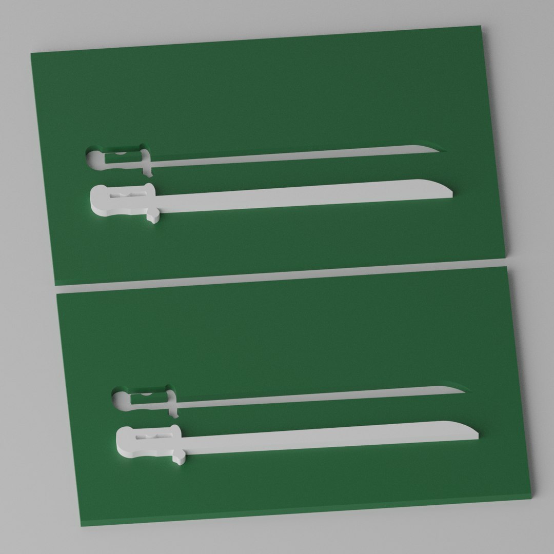 Saudi Arabia Flag Knife Model - TurboSquid 2113892