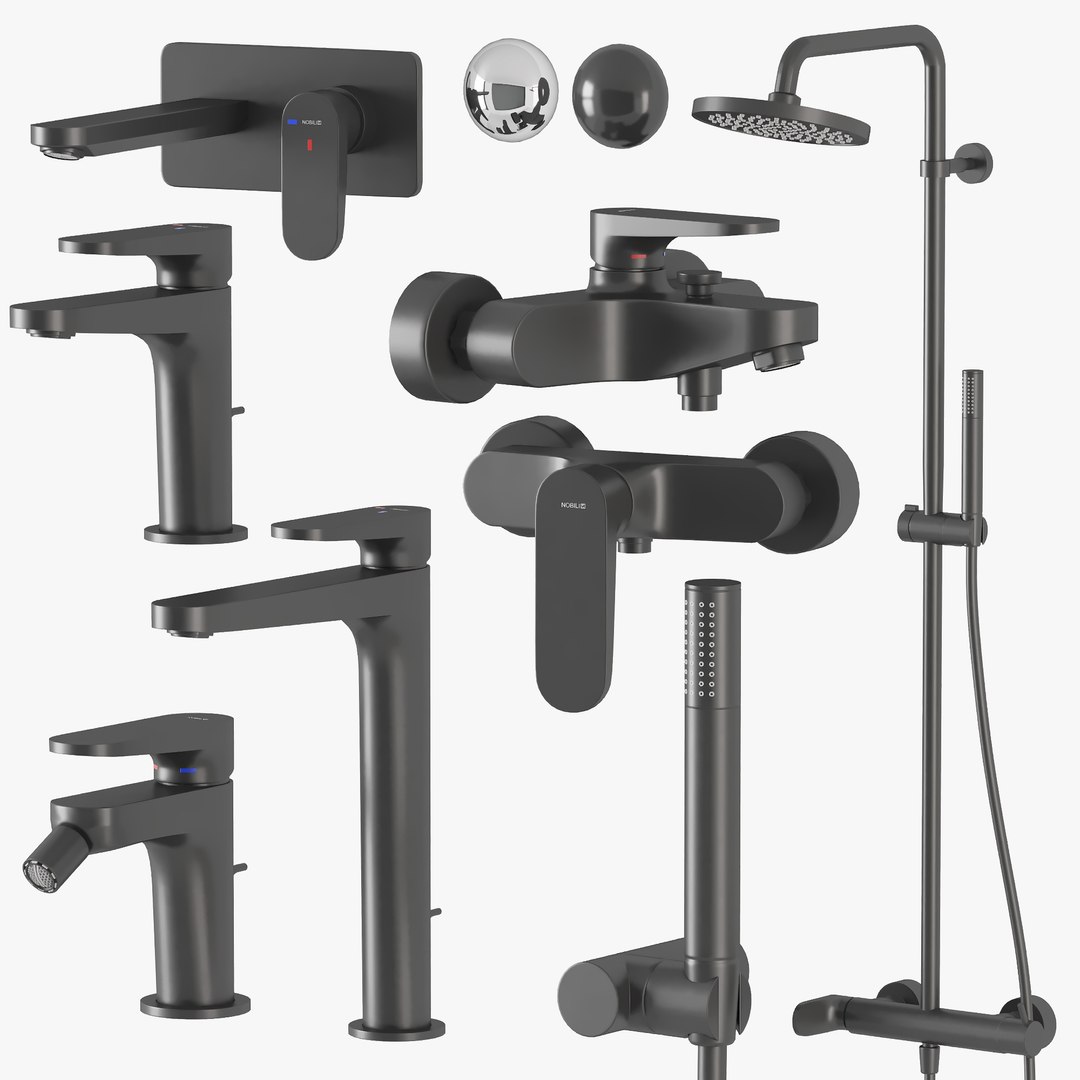 Nobili YOYO Shower Set And Faucets 3D - TurboSquid 2072768