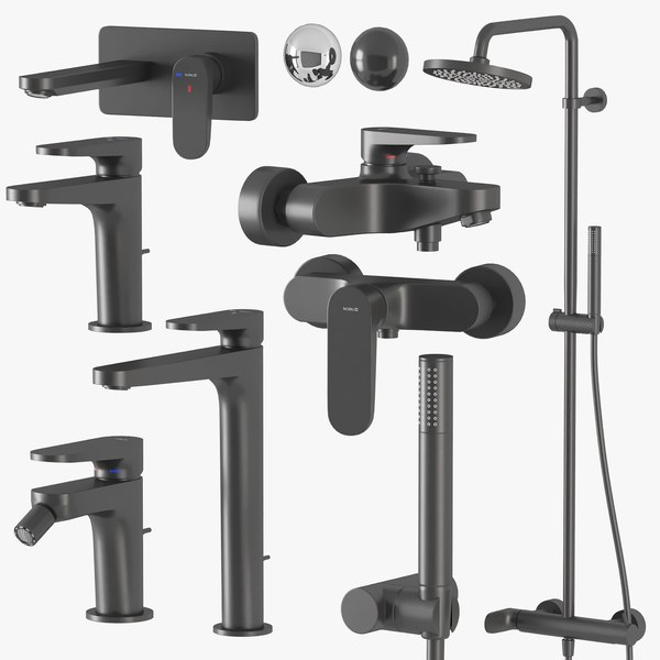 modelo 3d Nobili YOYO shower set and faucets - TurboSquid 2072768