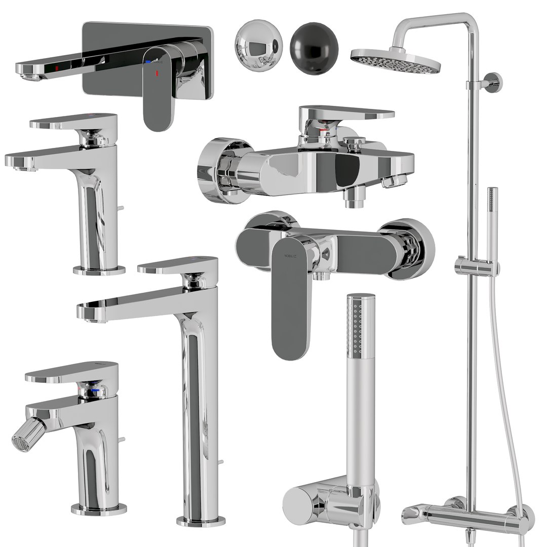Nobili YOYO Shower Set And Faucets 3D - TurboSquid 2072768