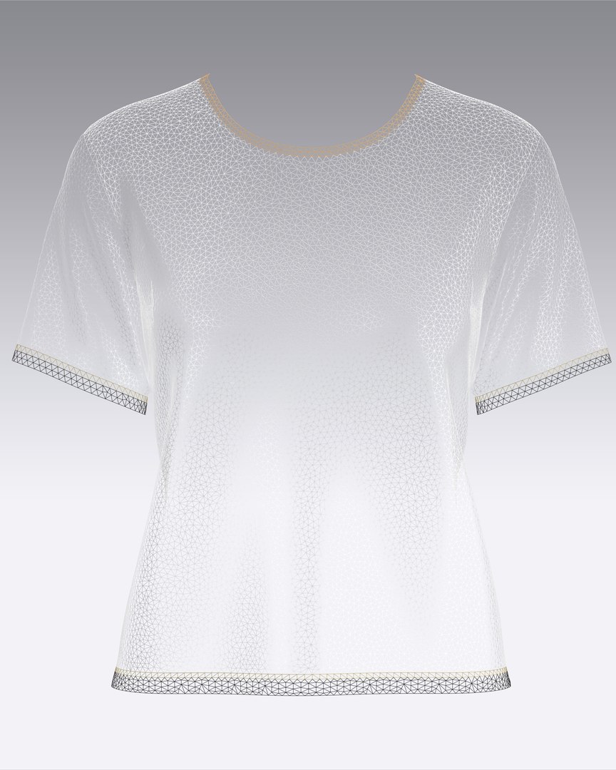 3D Ladies Triangle Print Tops - TurboSquid 1939964