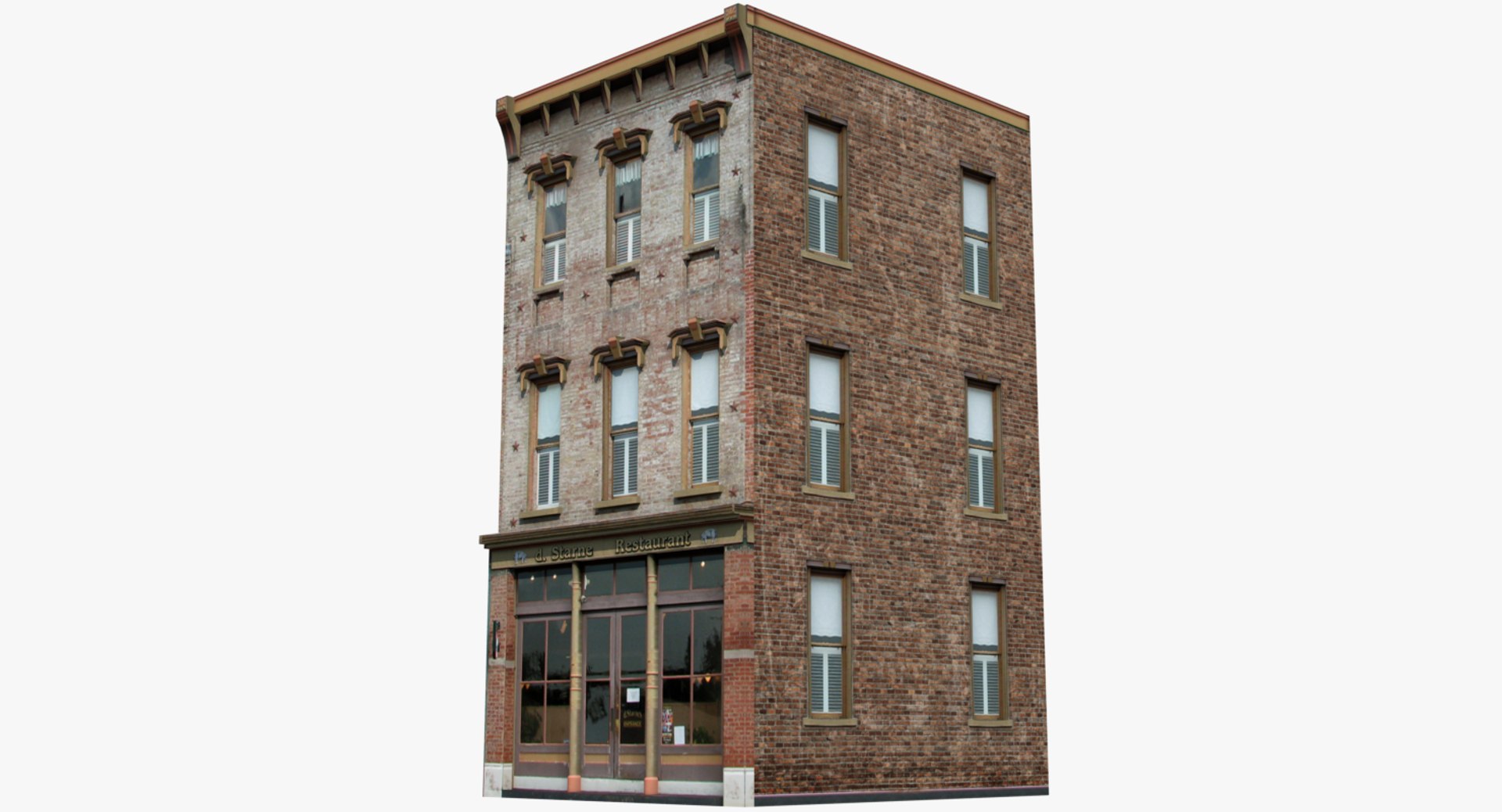 Old Style Residential Building 3d Model