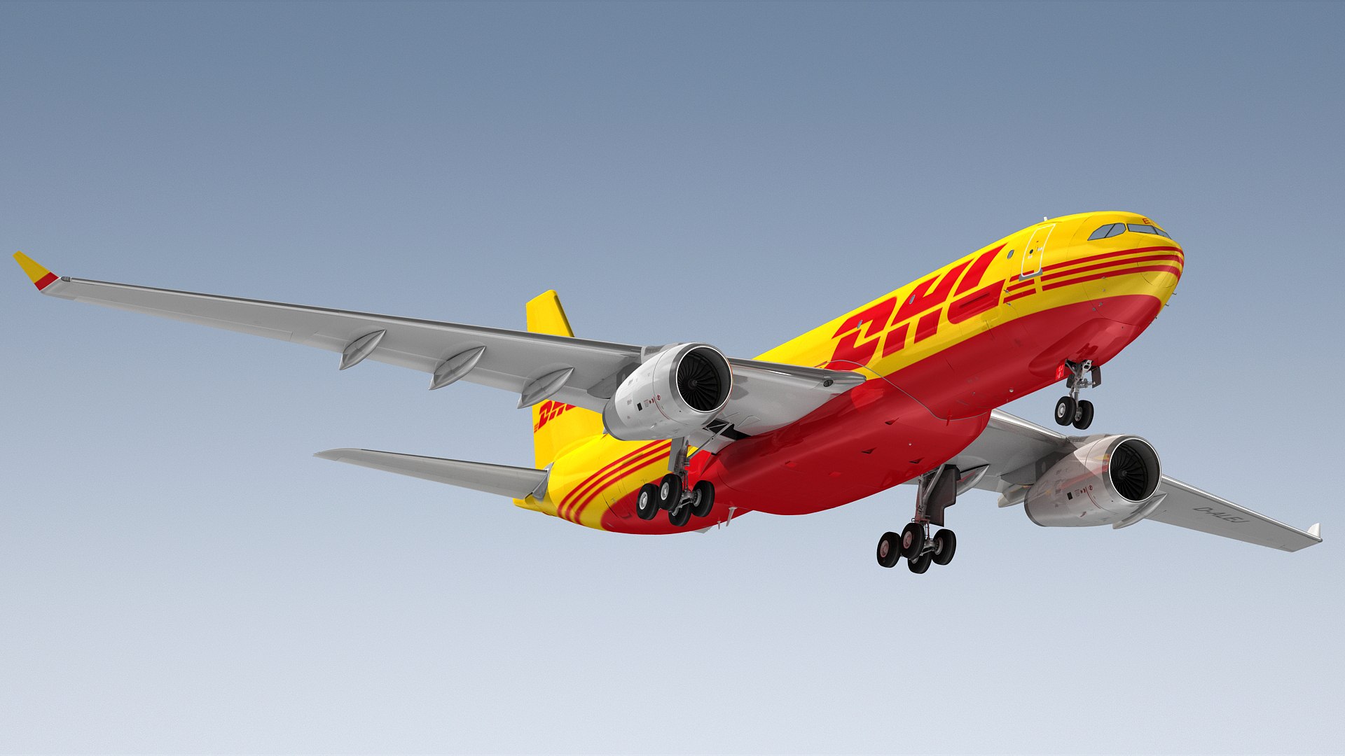 Airbus A330-200F DHL model - TurboSquid 2148684