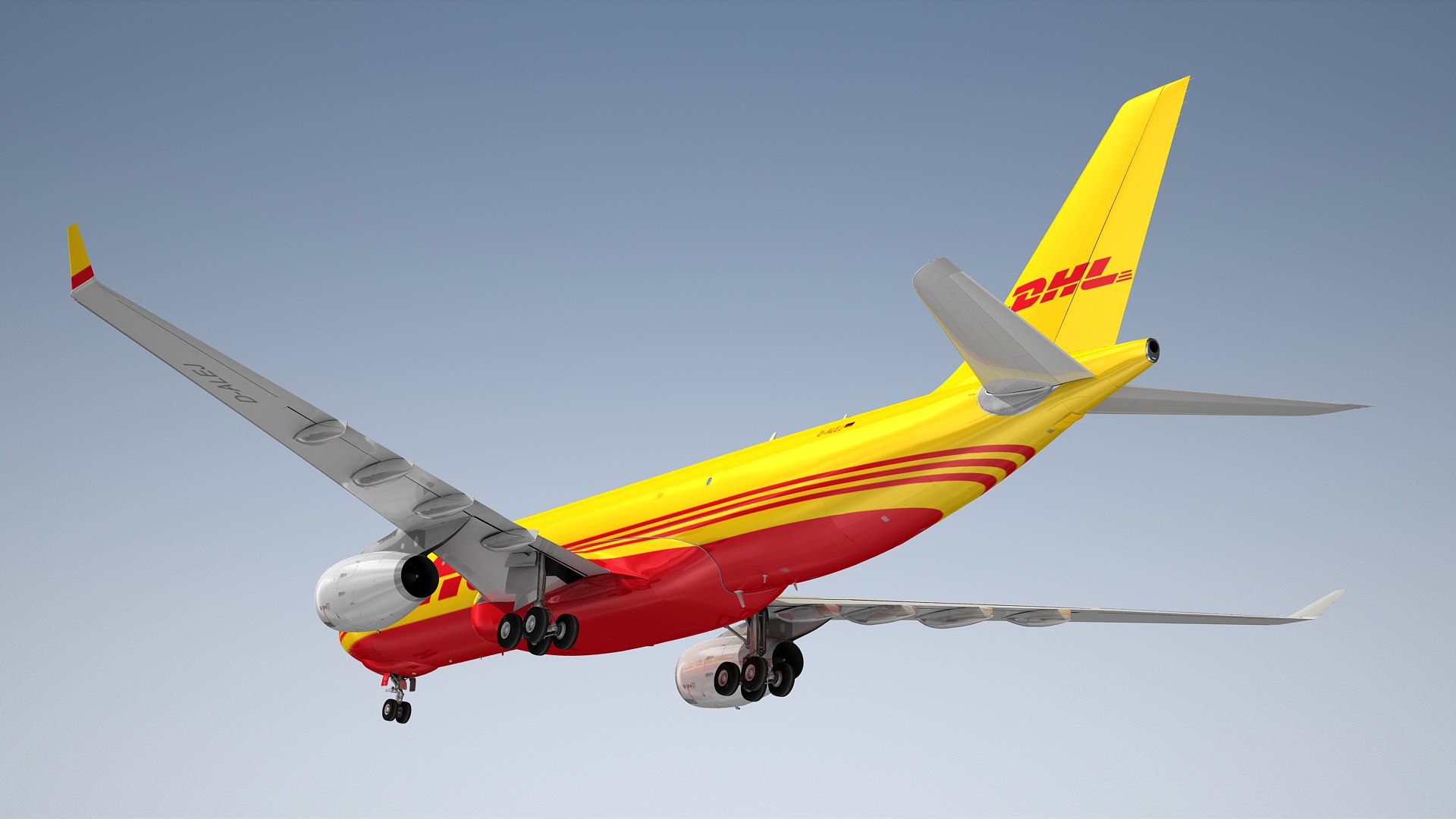 Airbus A330-200F DHL model - TurboSquid 2148684