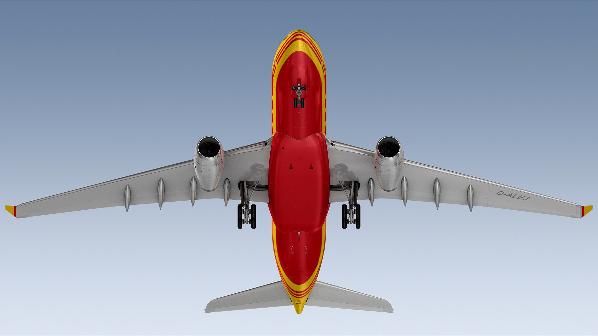 Airbus A330-200F DHL model - TurboSquid 2148684