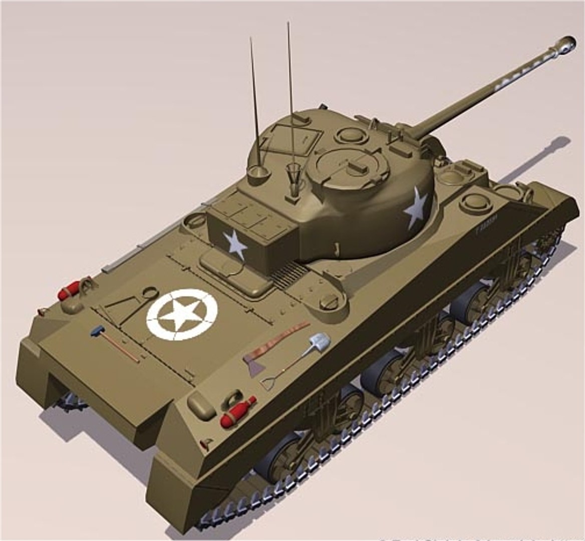3d Model Of Sherman Tank