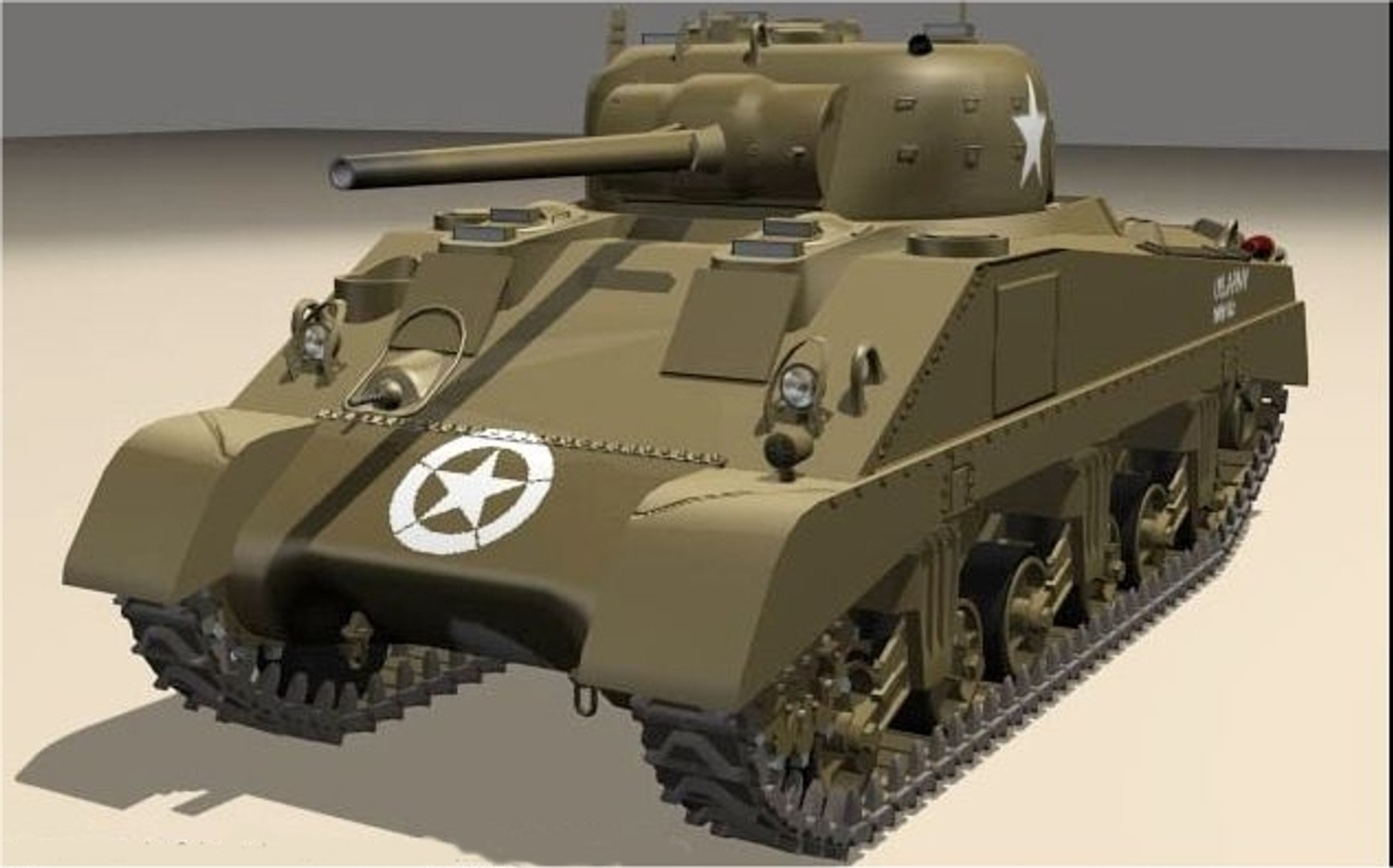 3d Model Of Sherman Tank