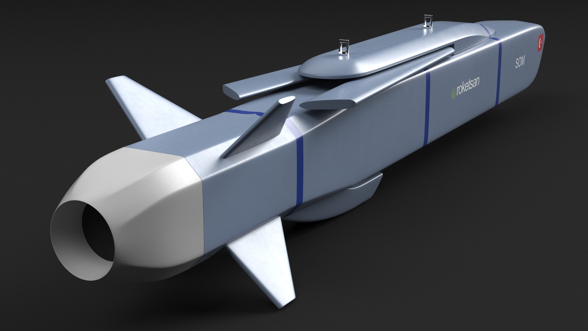 Rocketsan SOM-J Cruise Missile 3D Model - TurboSquid 2136110