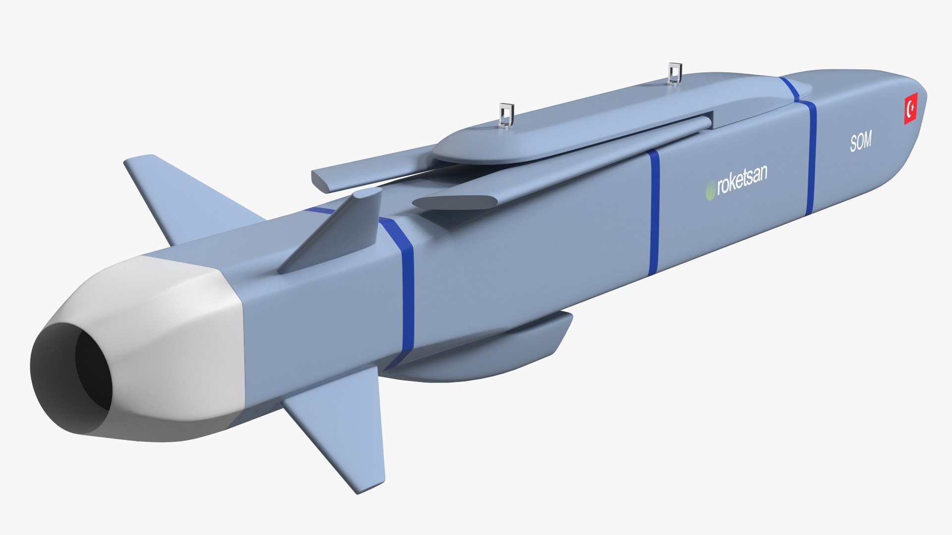 Rocketsan SOM-J Cruise Missile 3D Model - TurboSquid 2136110