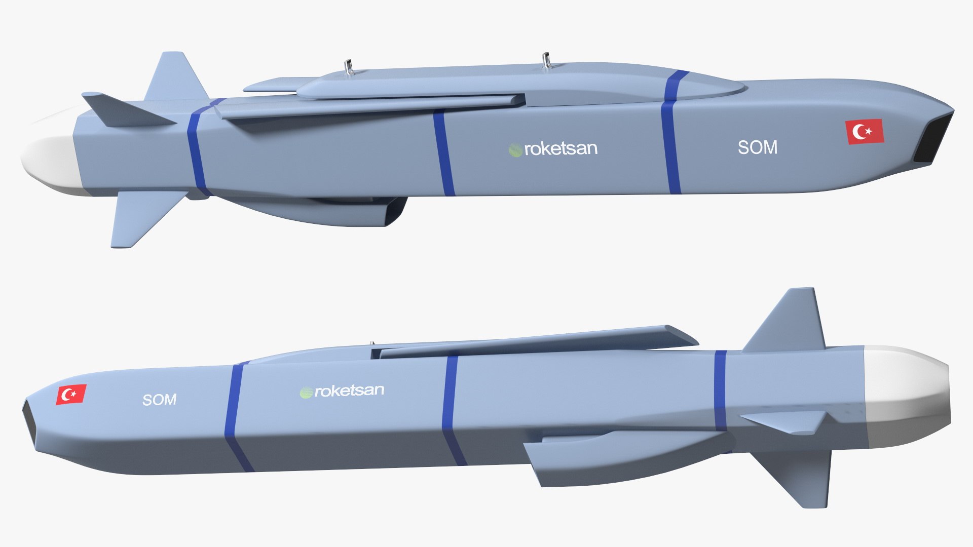 Rocketsan SOM-J Cruise Missile 3D model - TurboSquid 2136110