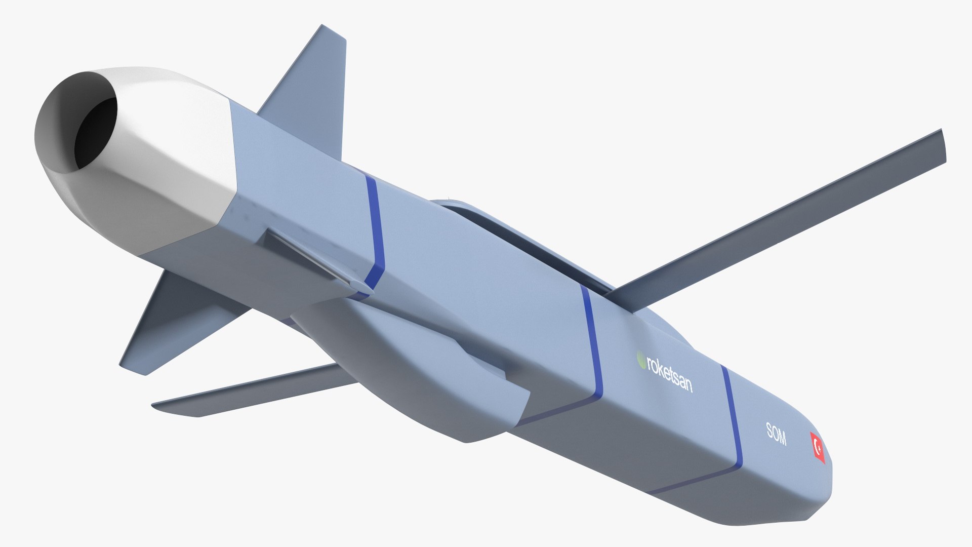 Rocketsan SOM-J Cruise Missile 3D Model - TurboSquid 2136110