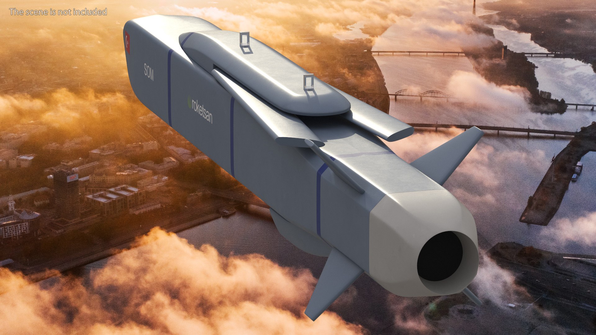 Rocketsan SOM-J Cruise Missile 3D Model - TurboSquid 2136110