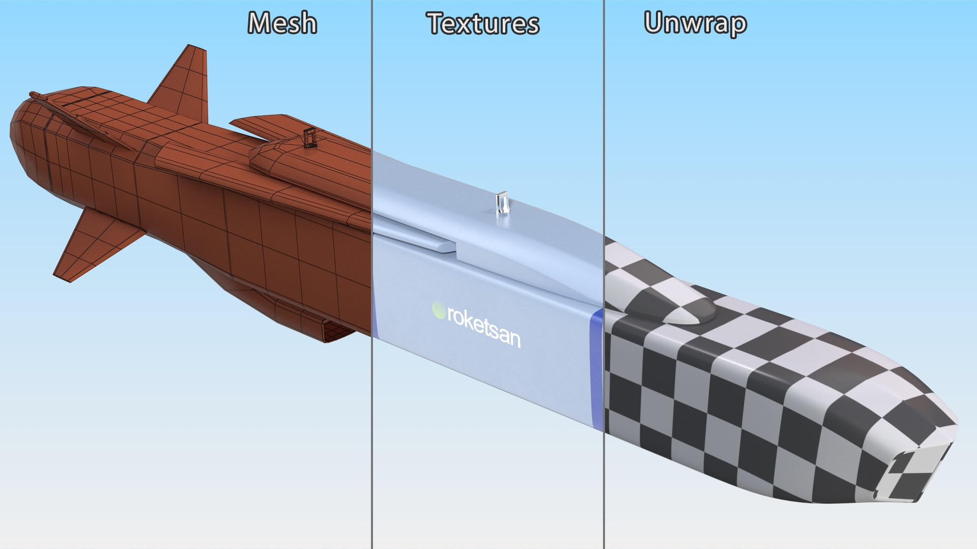 Rocketsan SOM-J Cruise Missile 3D Model - TurboSquid 2136110