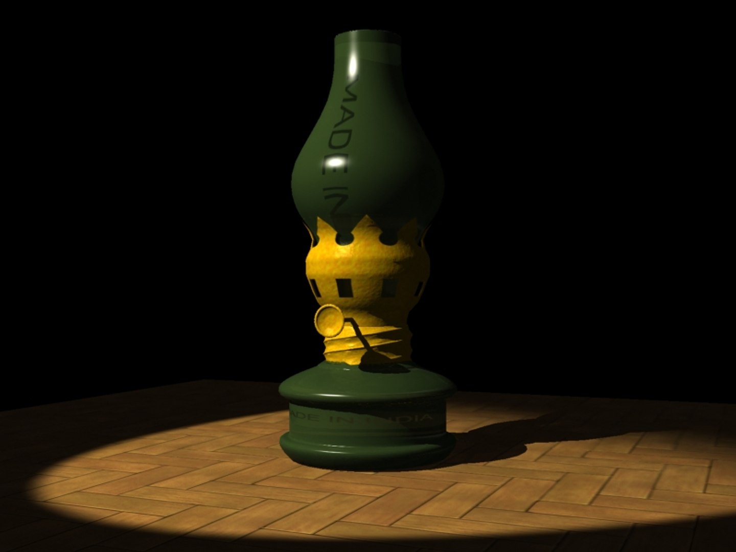 Indian Oil Lamp 3d Model