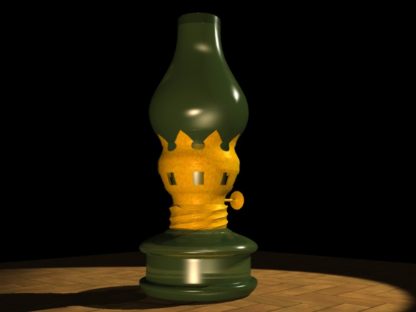 Indian Oil Lamp 3d Model
