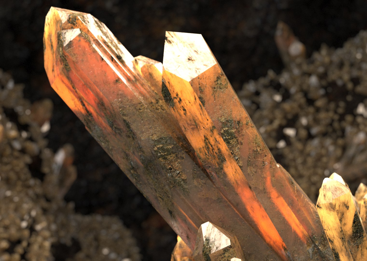 3D Crystal Shader Scene - TurboSquid 1322682