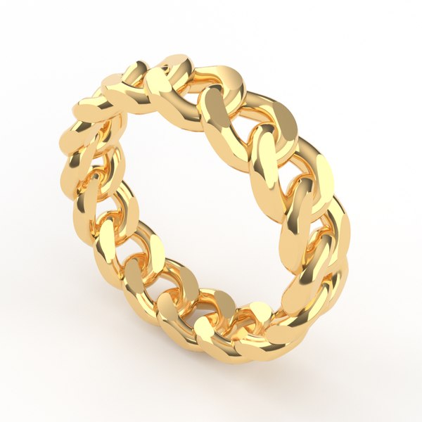 modelo 3d cuban chain ring - TurboSquid 2059943