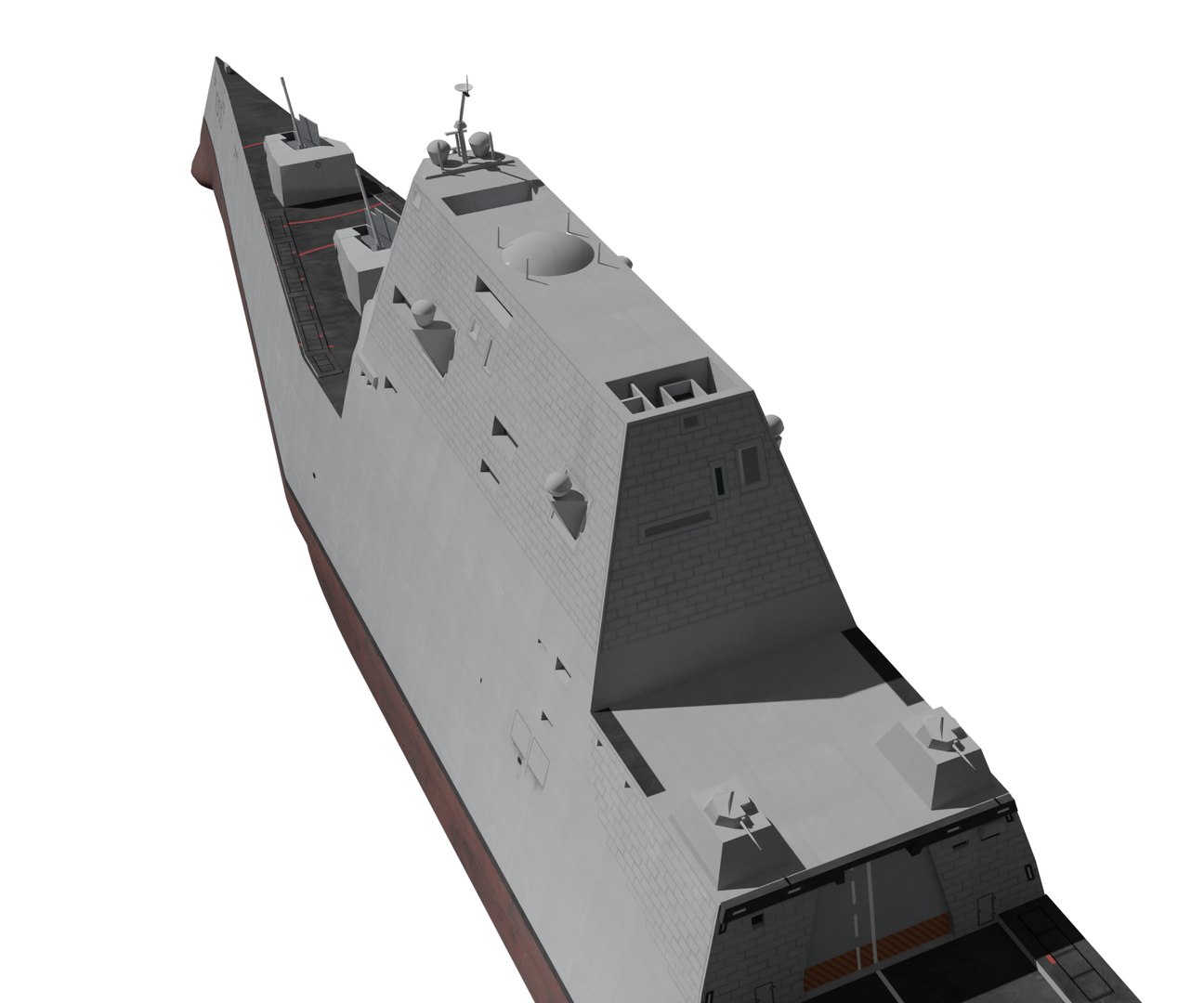 3D DDG 1000 Zumwalt Destroyer - TurboSquid 2032130