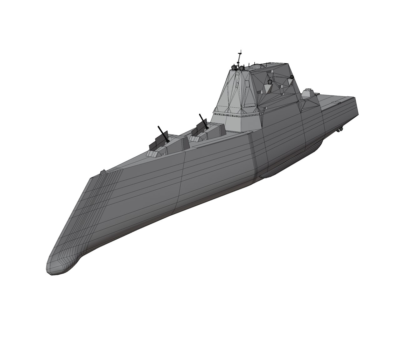 3D DDG 1000 Zumwalt Destroyer - TurboSquid 2032130