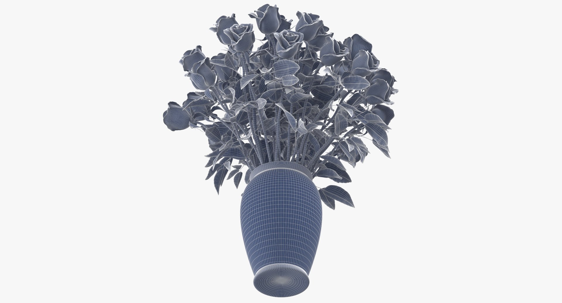 3D Red Rose Bouquet Vase Model - TurboSquid 1396529