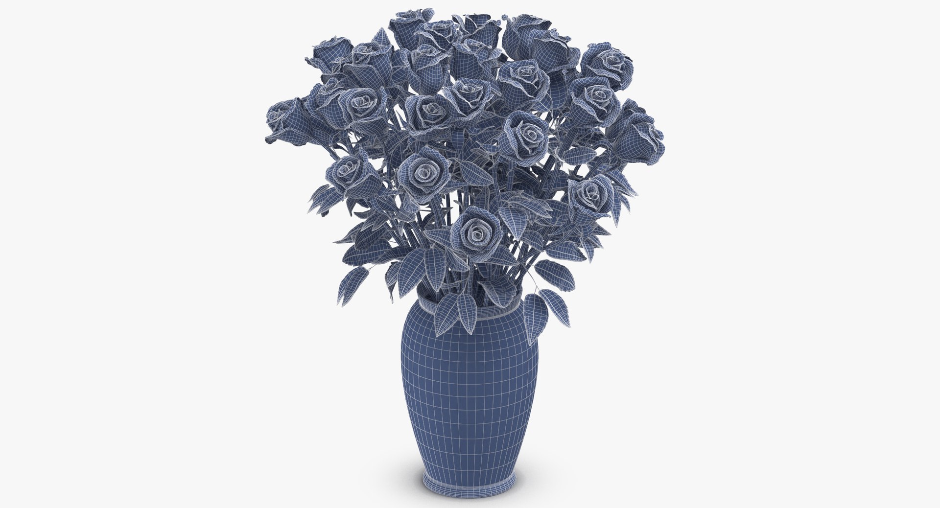 3D Red Rose Bouquet Vase Model - TurboSquid 1396529