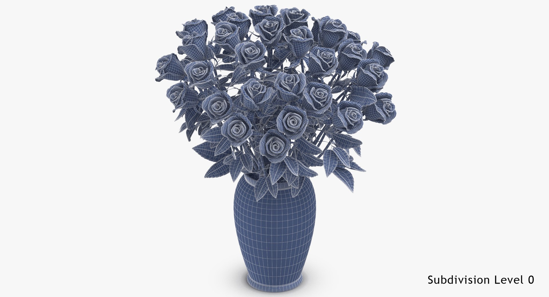 3D Red Rose Bouquet Vase Model - TurboSquid 1396529