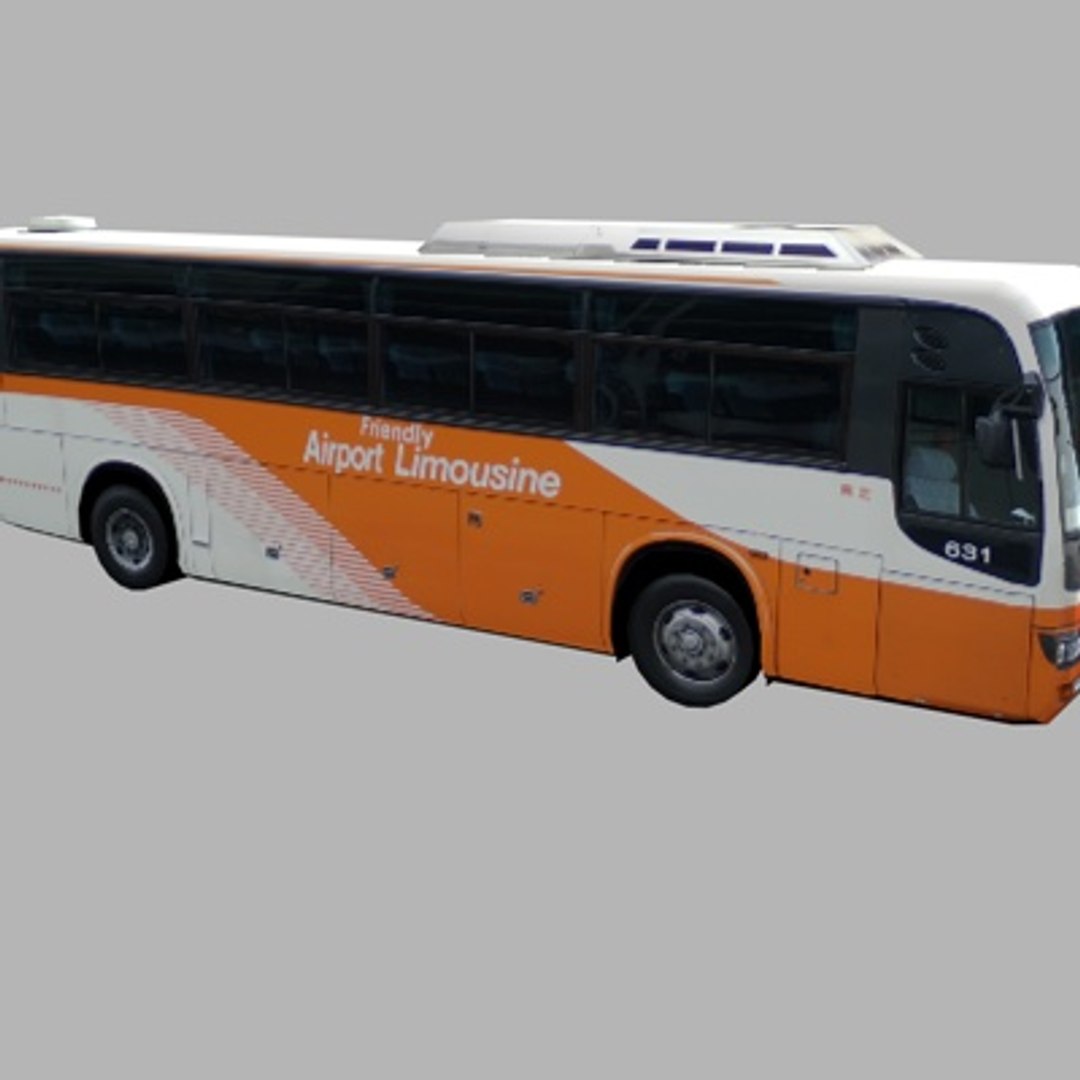 Airport Limousine Bus 3d Model