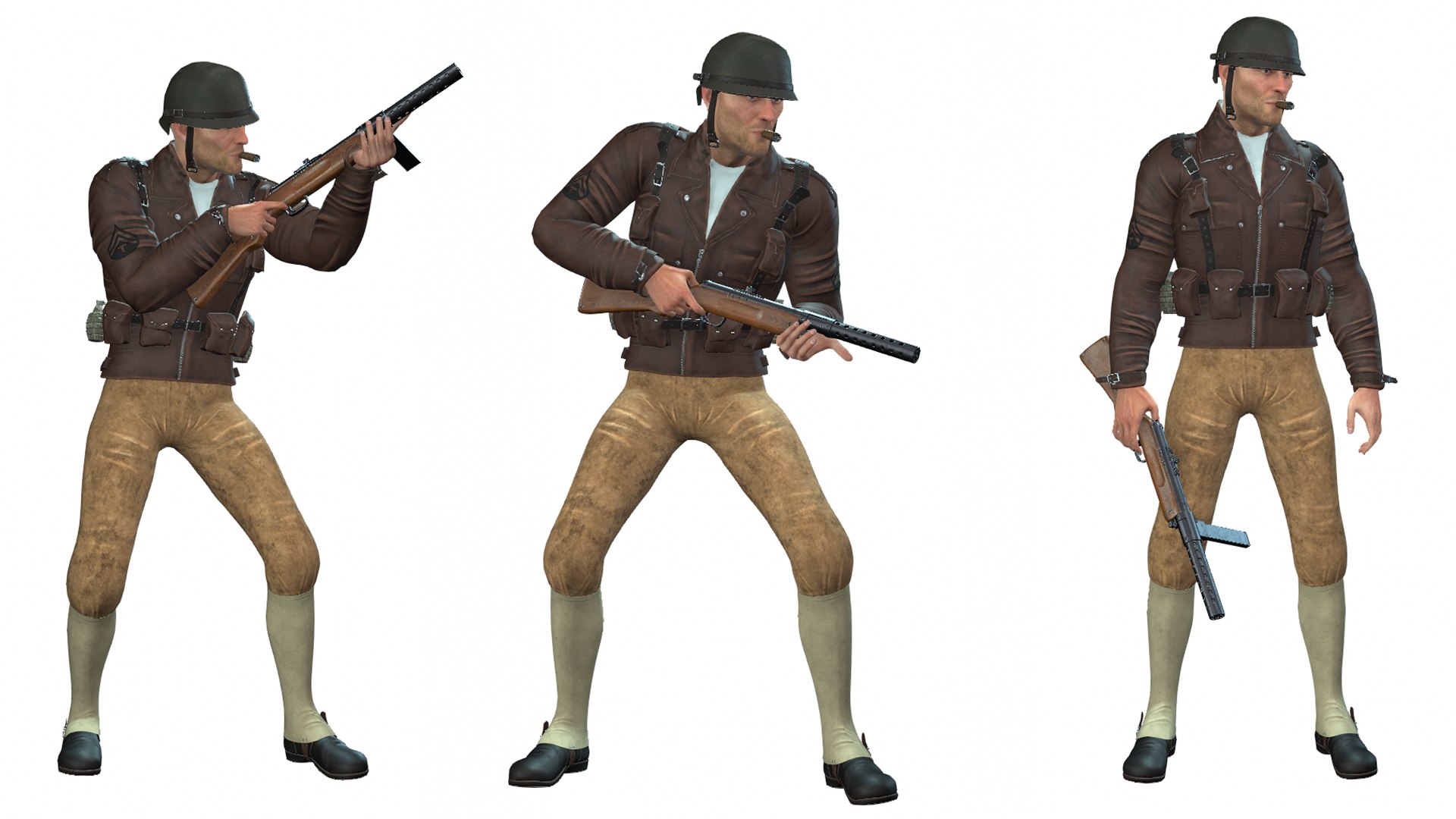 Realistic Rigged US Army Soldier Man Character 3D Model 3D Model ...