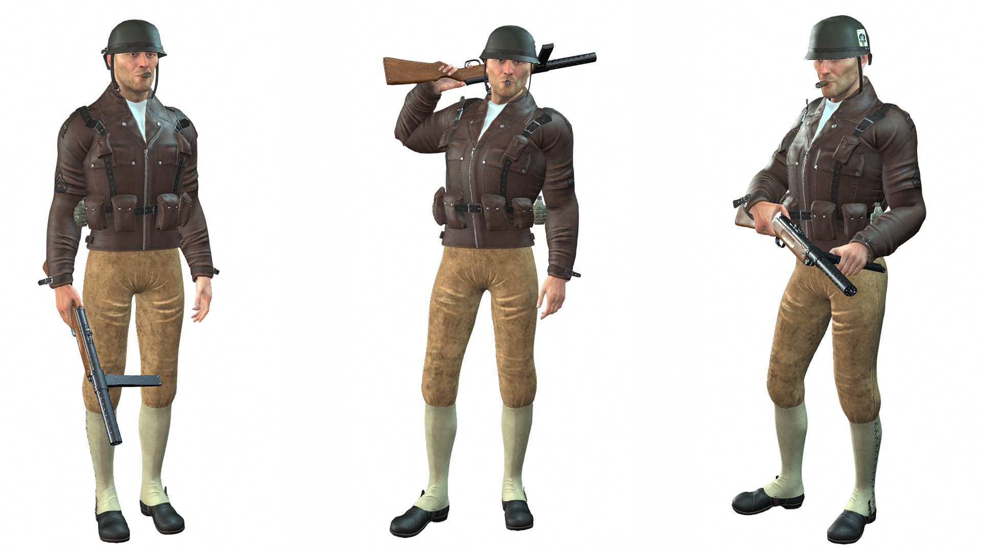 Realistic Rigged US Army Soldier Man Character 3D Model 3D Model ...