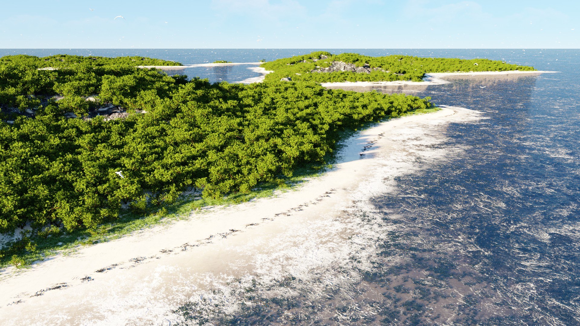 3D White Atoll Model - TurboSquid 1872340