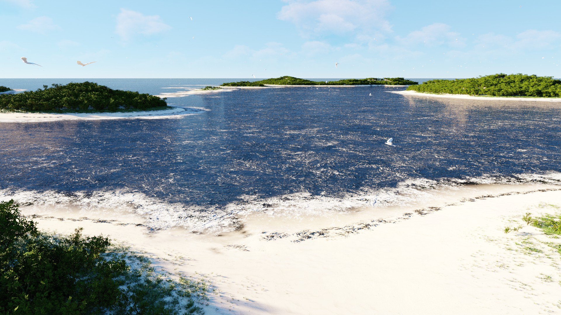 3D White Atoll Model - TurboSquid 1872340