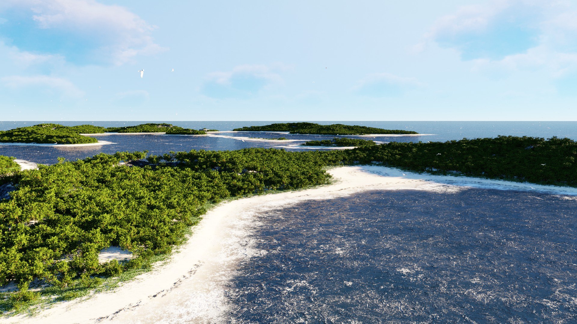 3D White Atoll Model - TurboSquid 1872340
