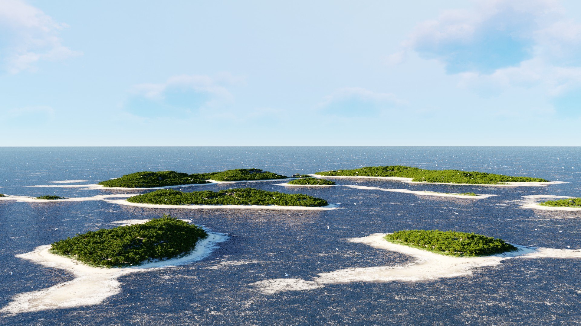 3D White Atoll Model - TurboSquid 1872340