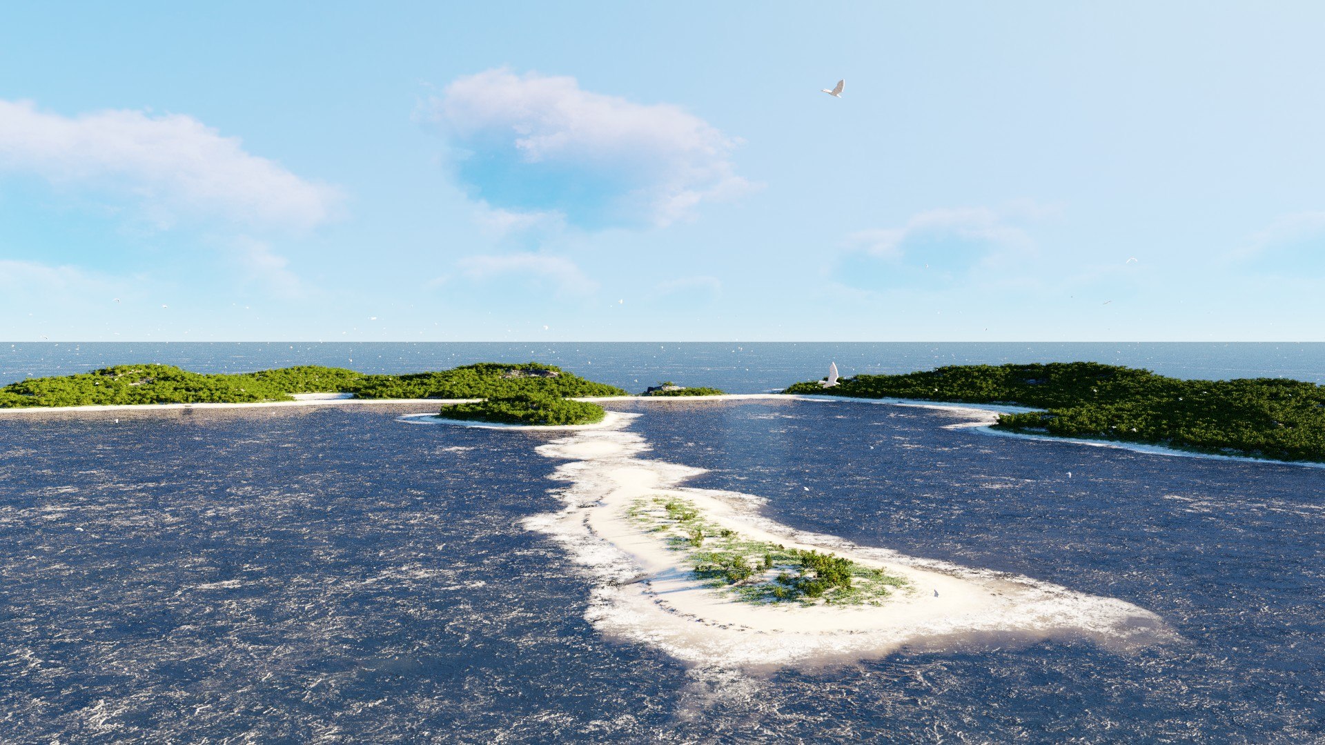 3D White Atoll Model - TurboSquid 1872340