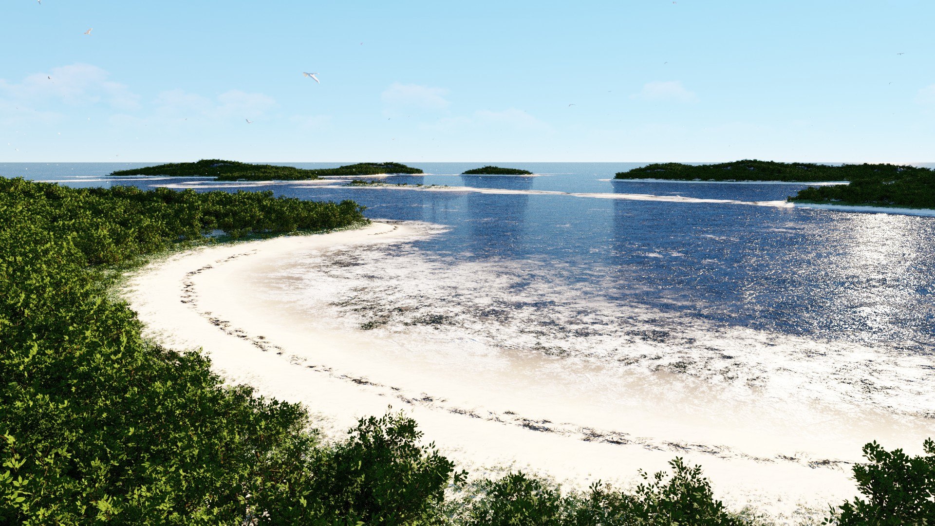 3D White Atoll Model - TurboSquid 1872340