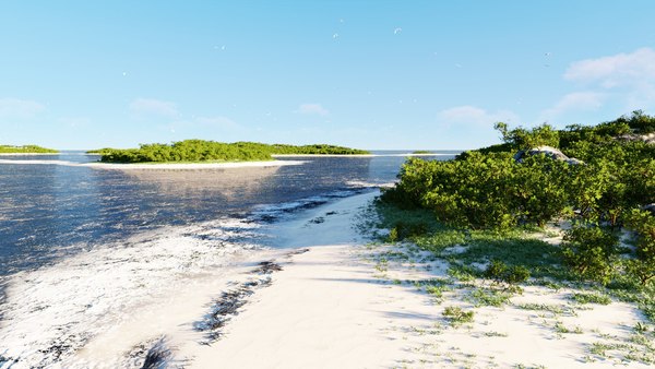 3D White atoll model - TurboSquid 1872340