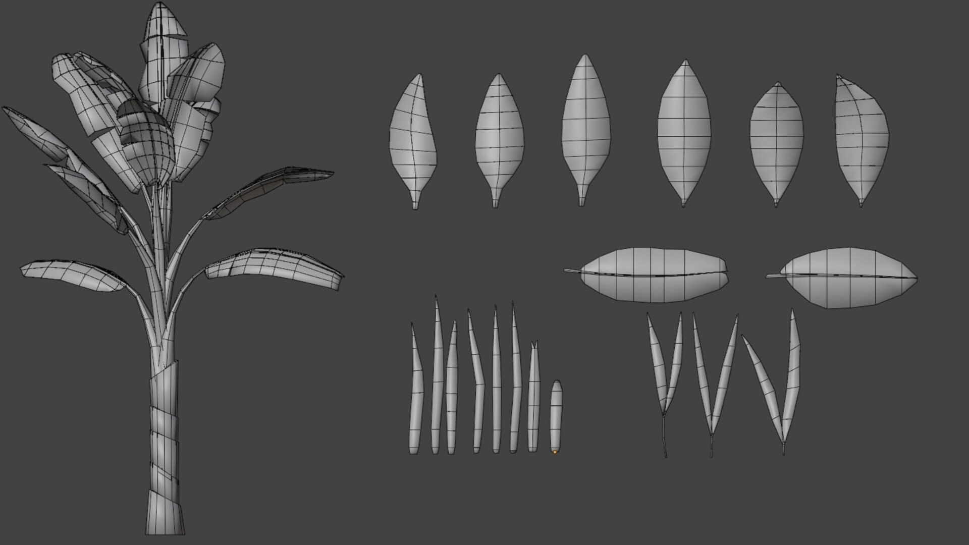 Grass Tree Leaf 3D - TurboSquid 2256443