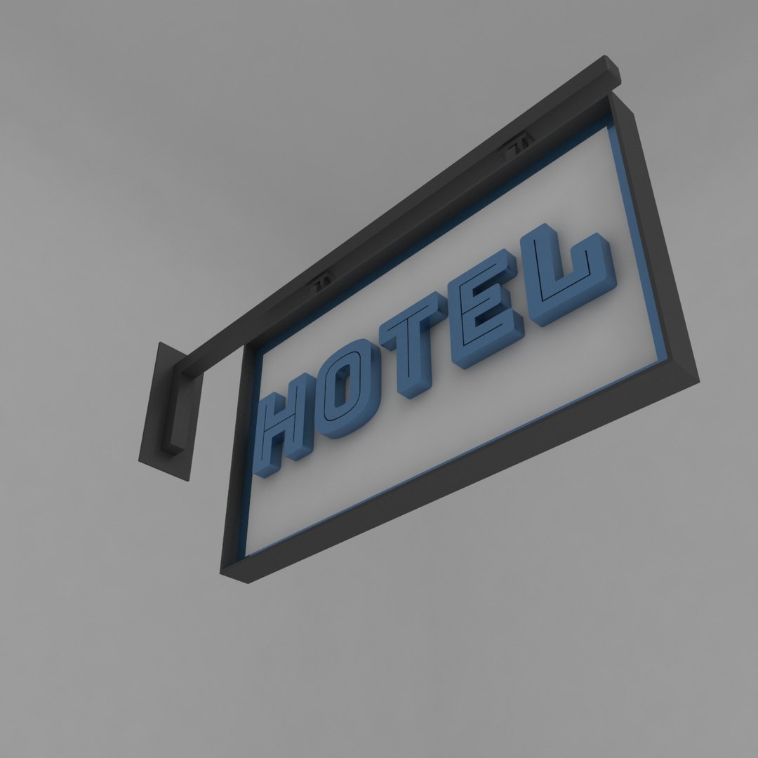 Signboard Nameplate 3D Model - TurboSquid 1375100