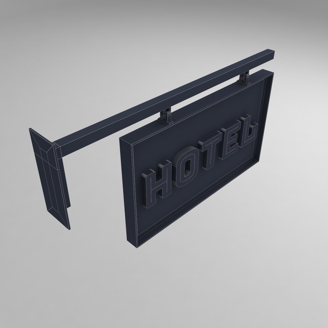 Signboard Nameplate 3D Model - TurboSquid 1375100