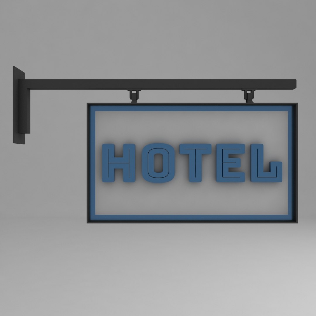 Signboard Nameplate 3D Model - TurboSquid 1375100