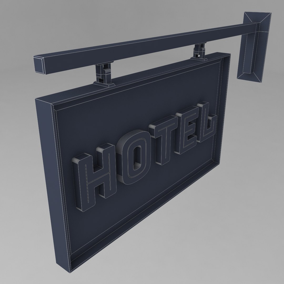 Signboard Nameplate 3D Model - TurboSquid 1375100